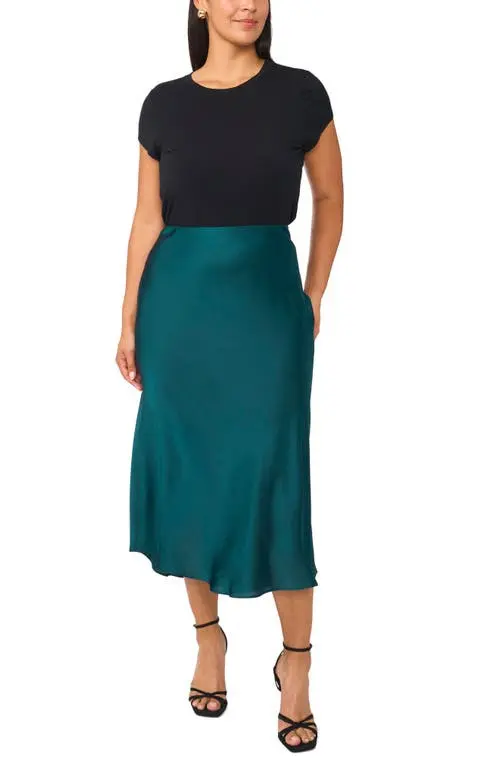 Vince Camuto Bias Satin Midi Skirt