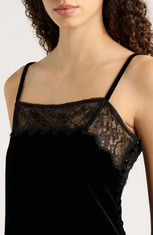 FRAME The Lace Velvet Minidress