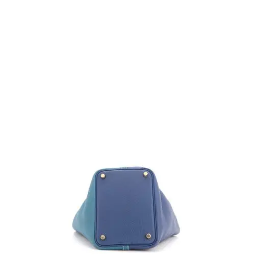 Hermès Casaque Picotin Lock Bag Clemence Pm - Blue