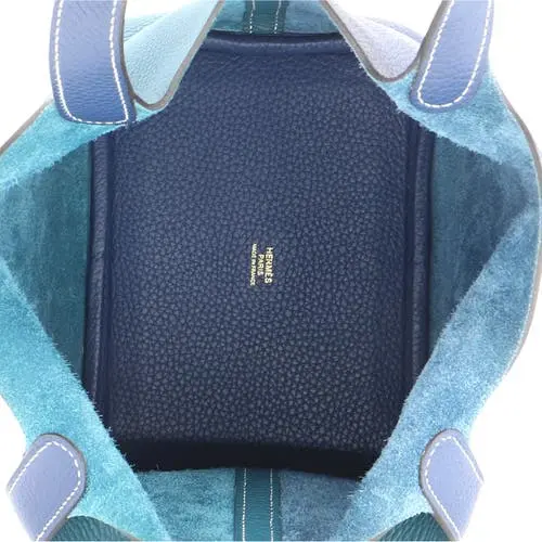 Hermès Casaque Picotin Lock Bag Clemence Pm - Blue