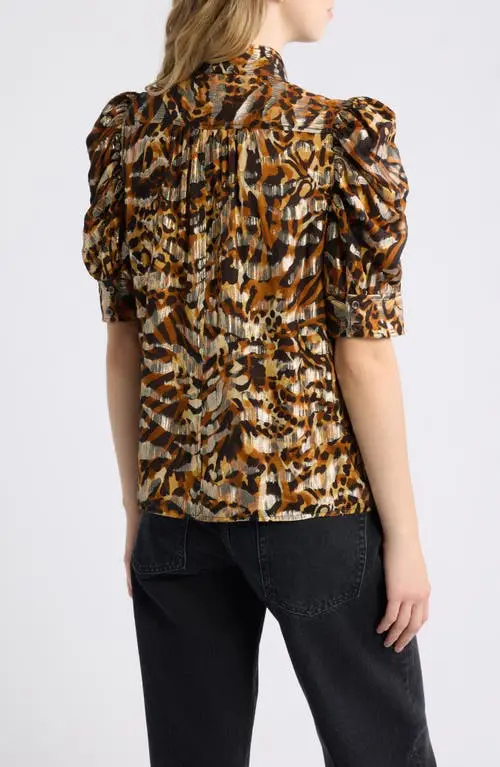 FRAME Gillian Silk Blend Top