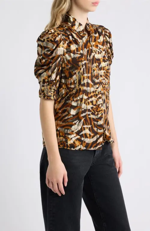 FRAME Gillian Silk Blend Top