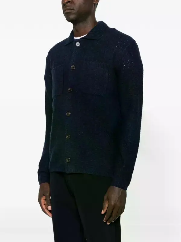 ALLEY DOCKS 963 Button-up Cardigan - Blue