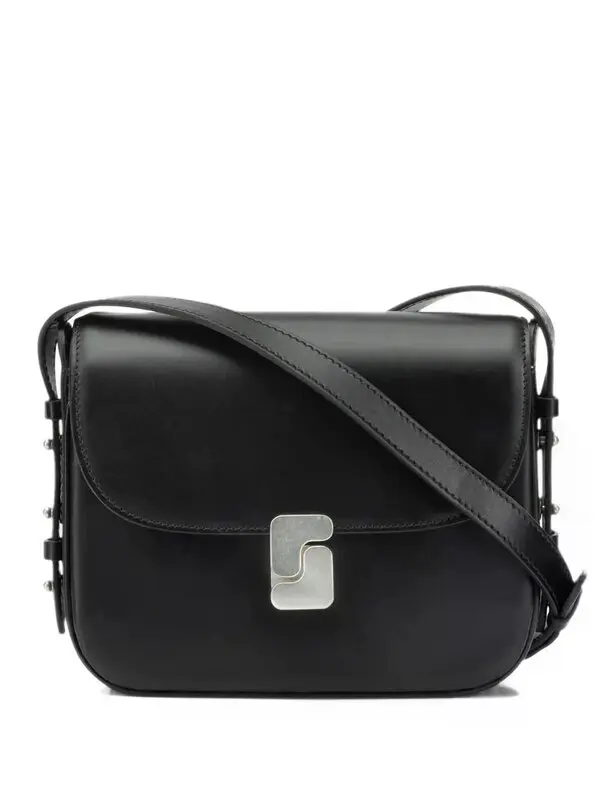 Soeur Small Leather Crossbody Bag - Black