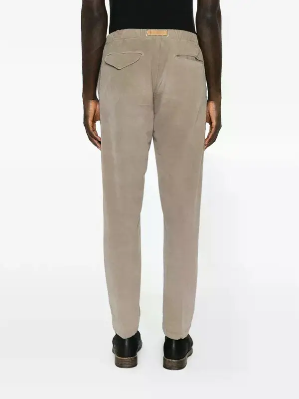WHITE SAND Belted Corduroy Tapered Trousers