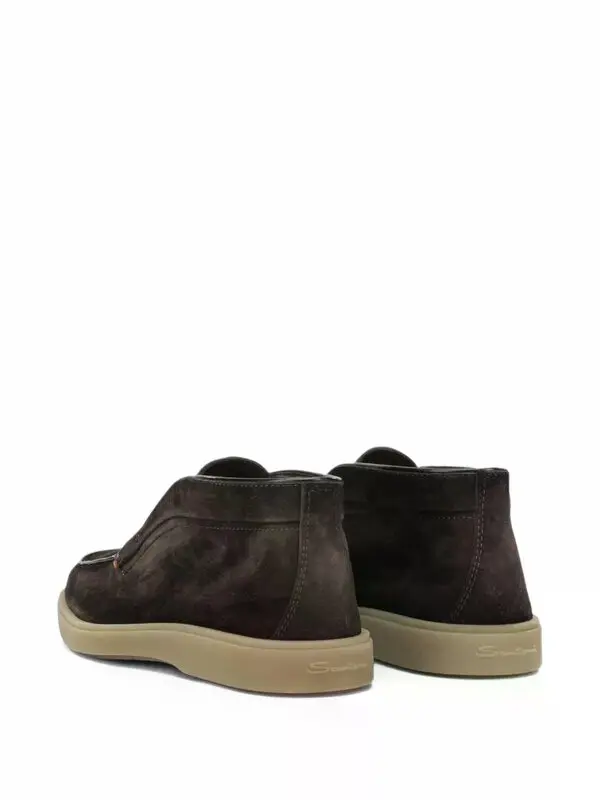 Santoni Suede Slip-on Loafers