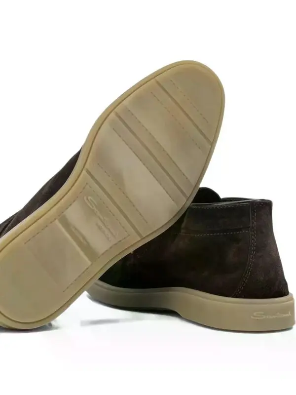 Santoni Suede Slip-on Loafers