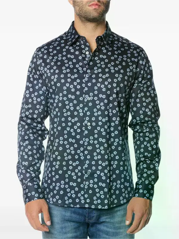 Ted Baker London Davison Floral-print Shirt - Blue