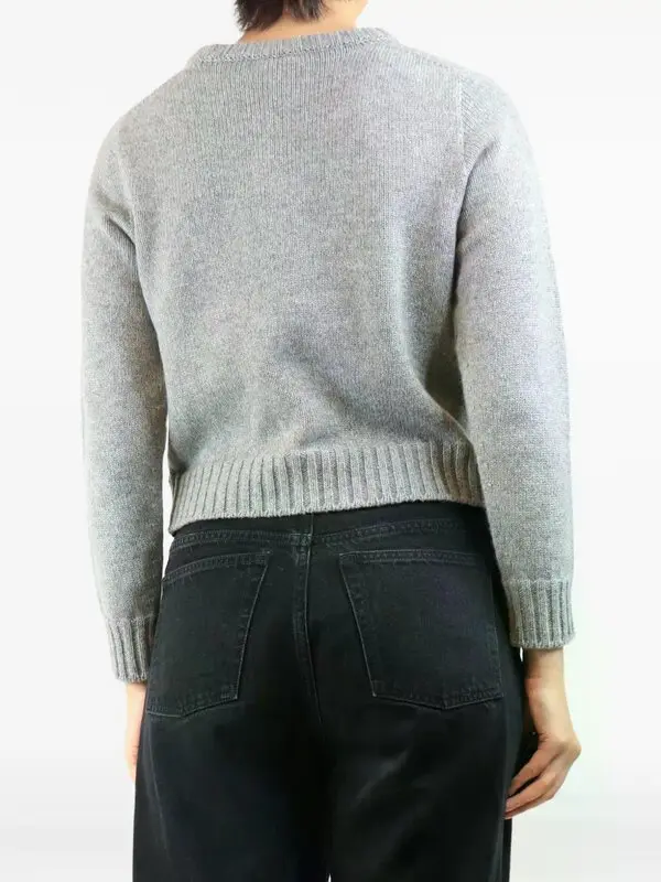 Celine Cropped Sweater - Grey