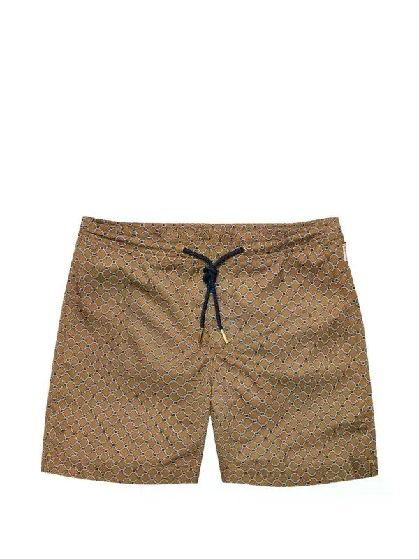 Orlebar Brown Bulldog Tessoro Geometric-print Swim Shorts - Neutrals