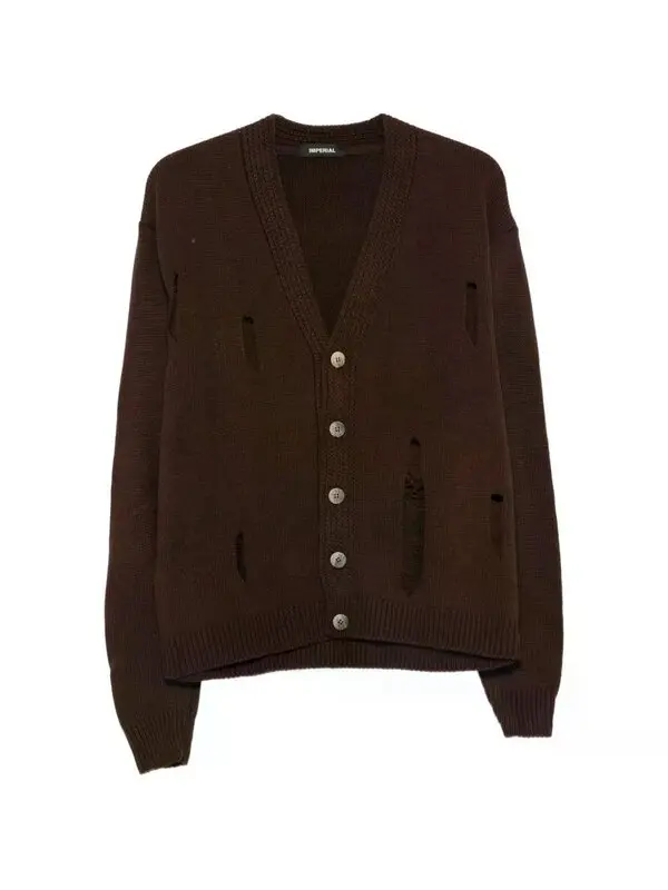 Imperial Distressed V-neck Cardigan
