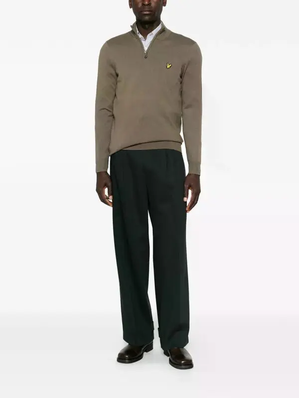LYLE & SCOTT Quarter-zip Logo-patch Sweater