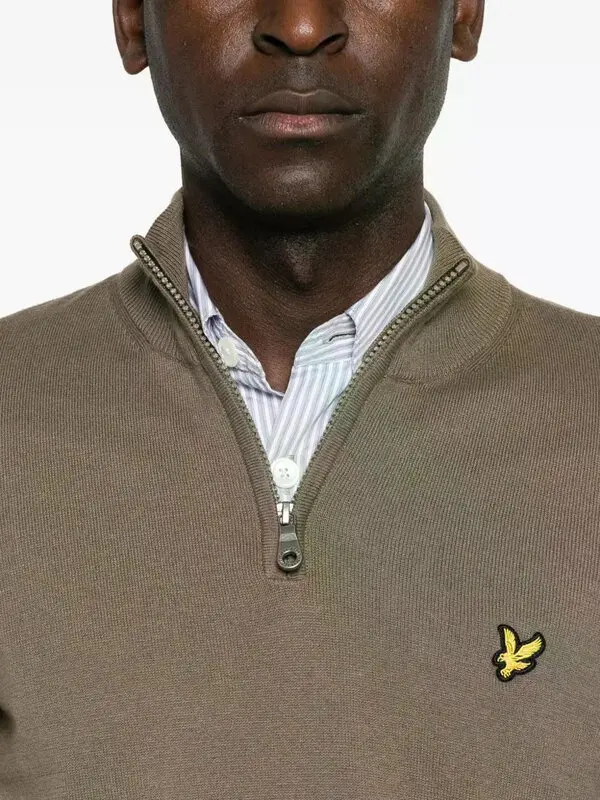 LYLE & SCOTT Quarter-zip Logo-patch Sweater