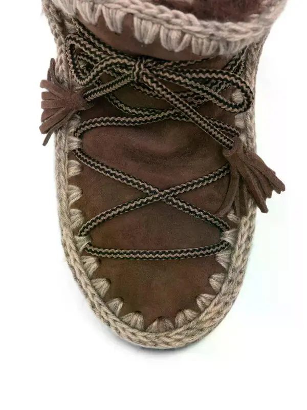 Mou Tassel-detail Crochet-trim Boots