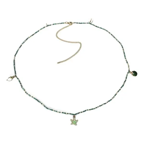 MILCHEE Tummy Glass Bead With Seacharms - Green
