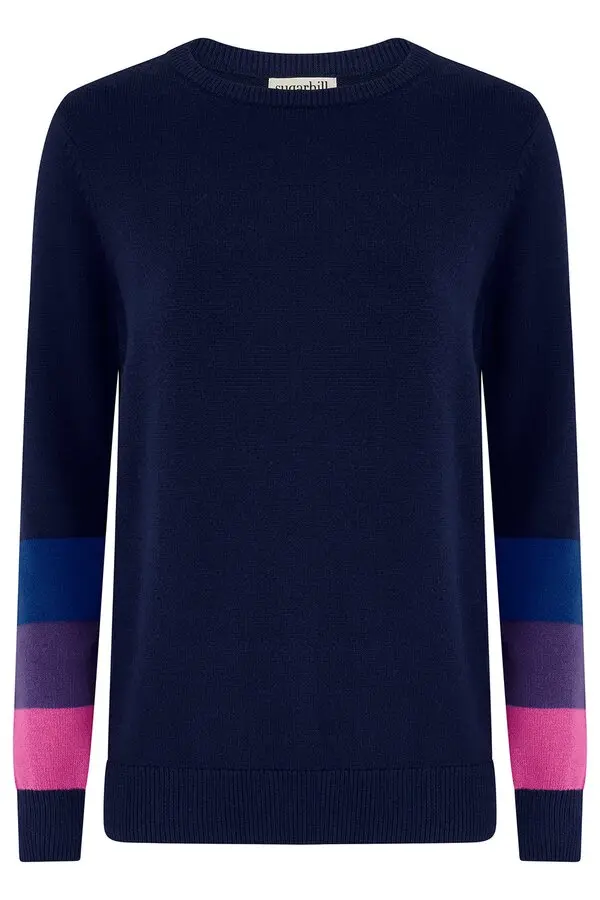 SUGARHILL BRIGHTON Stacey Sweater Navy Stripe