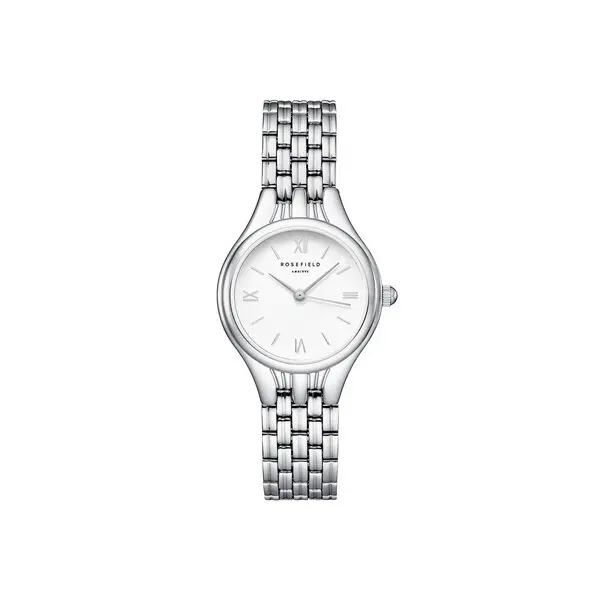 ROSEFIELD Muse White Dial Bracelet Watch - Silver