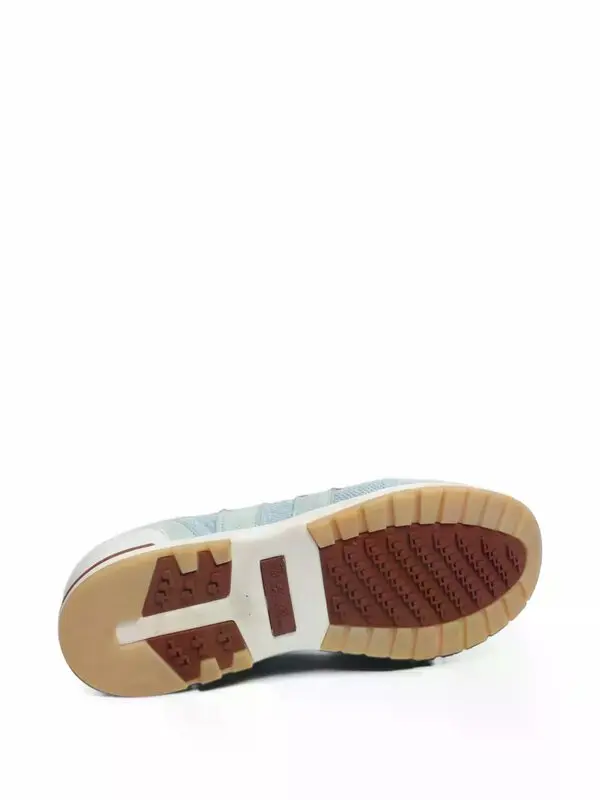 Loro Piana Knitted Suede-trim Sneakers