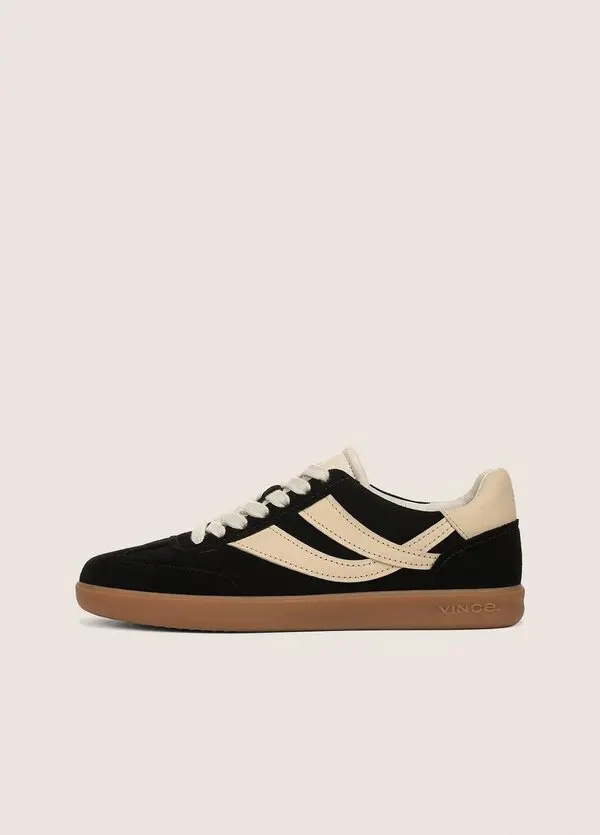 Vince Oasis Suede & Leather Sneaker - Black/macademia