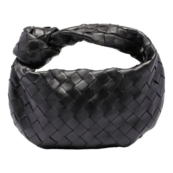 Bottega Veneta Mini Leather Jodie Gold - Black