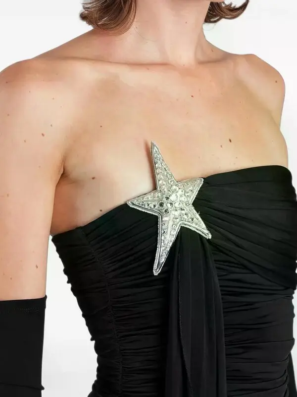 David Koma Crystal-embellished Ruched Mini Dress