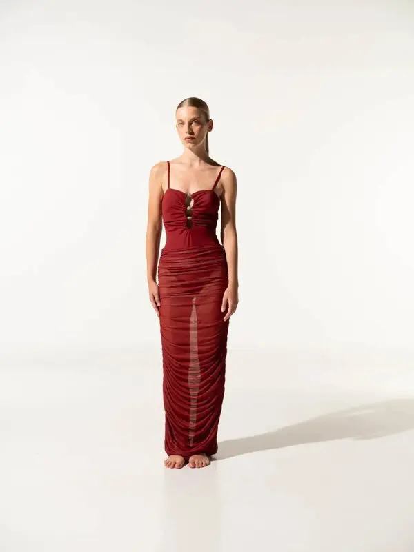 BAOBAB Bahia Maxi Pareo - Granate