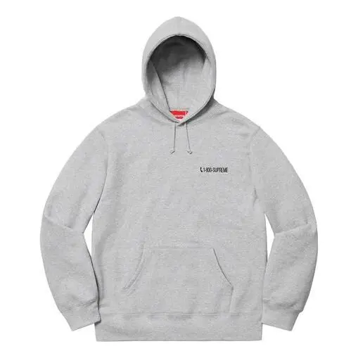 Supreme 1-800 Hooded Sweatshirt - Grey