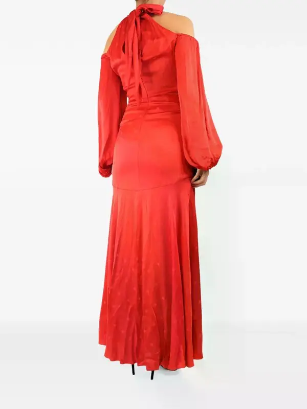 TEMPERLEY LONDON Cold-shoulder Satin Maxi Dress