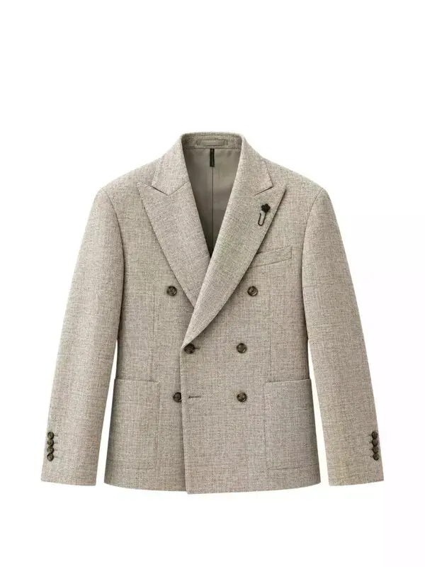 LARDINI Double-breasted Virgin Wool Blazer