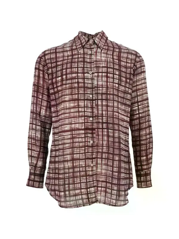 Aspesi Check-print Silk Shirt