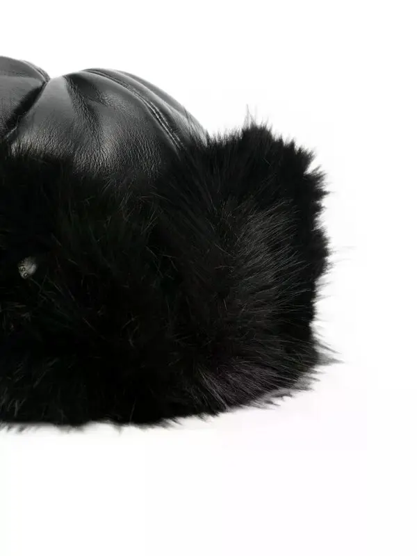 STAND STUDIO Sable Faux-fur Trim Hat