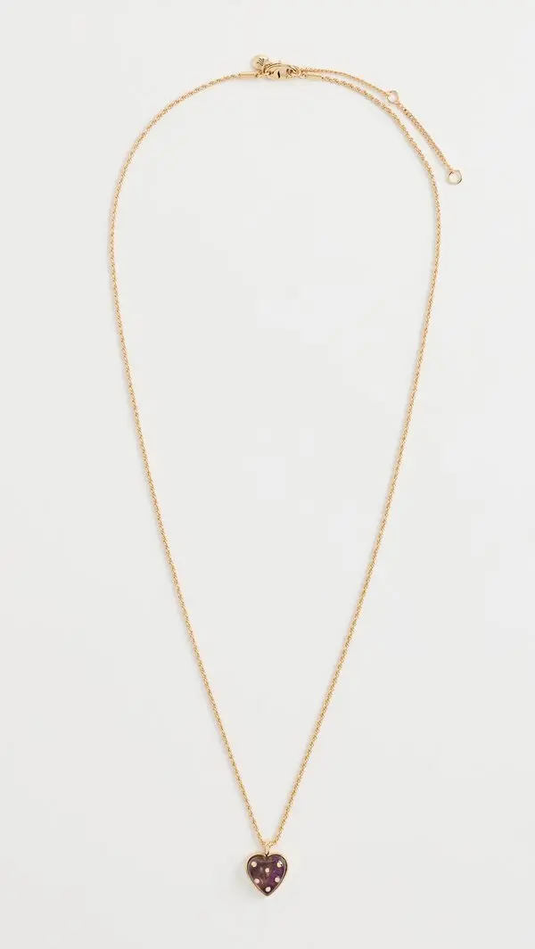 Madewell Polka Dot Heart Chain Necklace