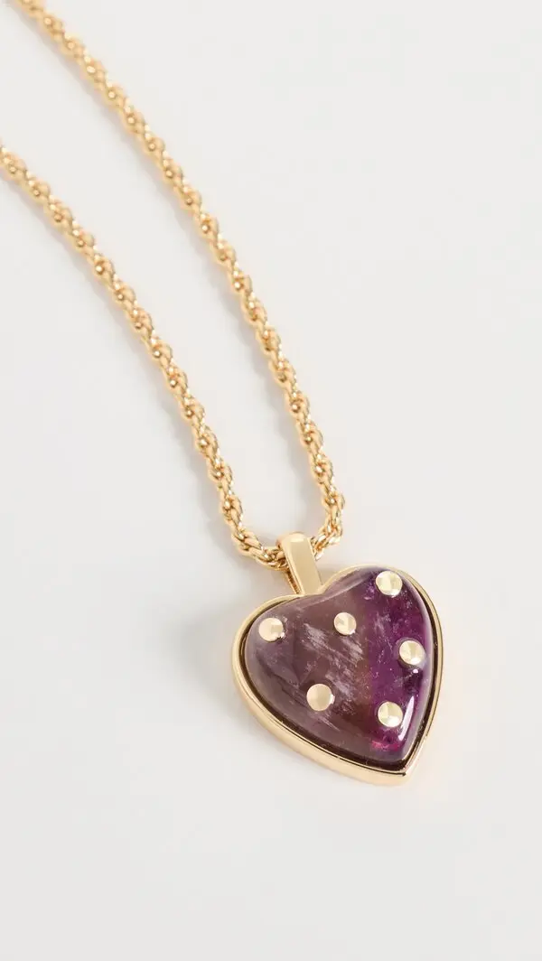 Madewell Polka Dot Heart Chain Necklace