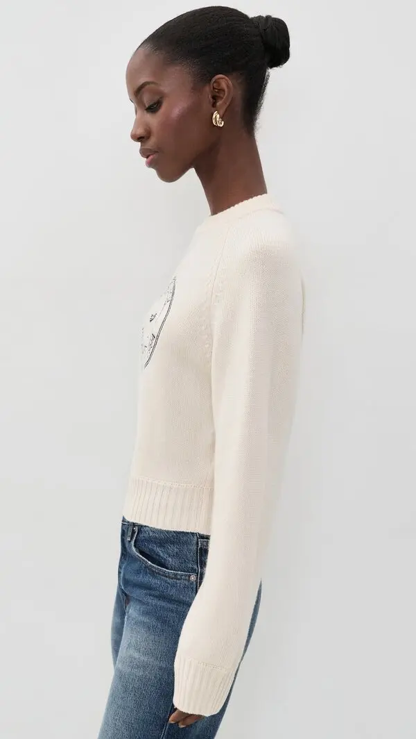 Sporty & Rich Riding Club Knitted Boxy Wool Sweater