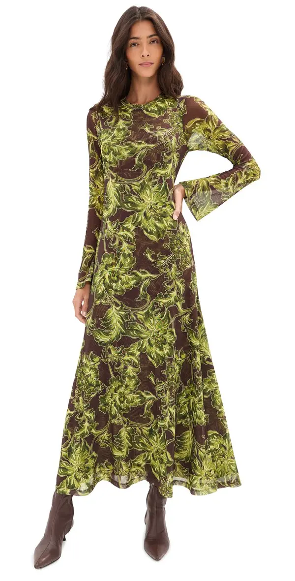 MADELYNNE Gardenia Maxi Dress - Olive