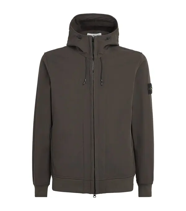 Stone Island Light Soft Shell-r Hooded Jacket