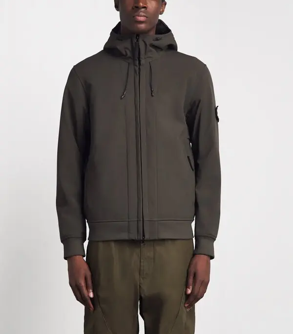 Stone Island Light Soft Shell-r Hooded Jacket