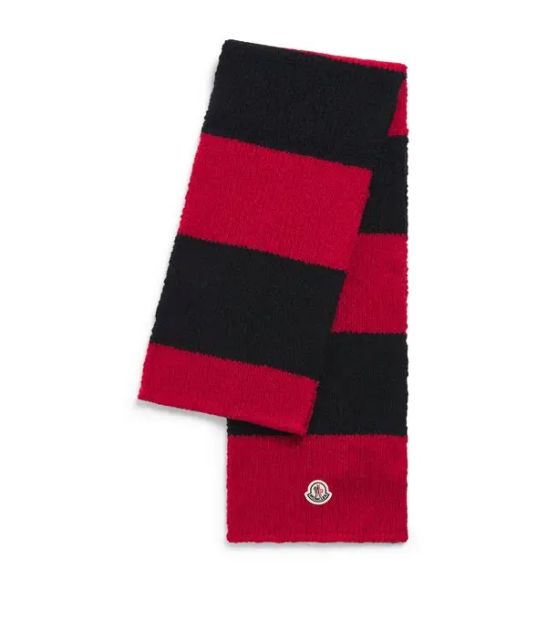 Moncler Stripe Scarf - Red