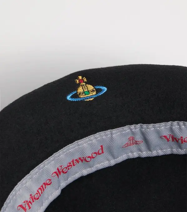 VIVIENNE WESTWOOD Wool Embroidered Beret