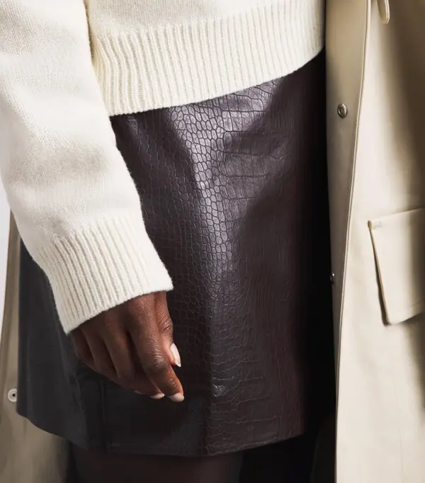 Wolford Croc-effect Faux-leather Mini Skirt