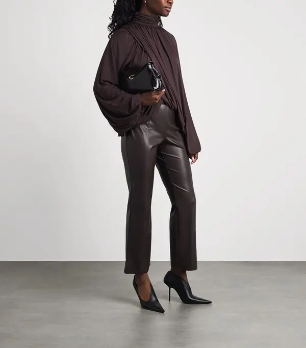 Wolford Faux-leather Jenna Cropped Trousers