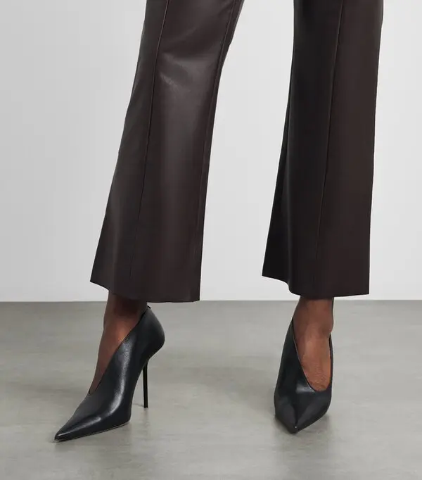 Wolford Faux-leather Jenna Cropped Trousers