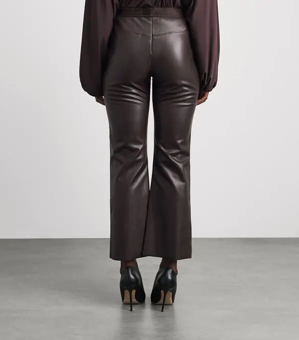 Wolford Faux-leather Jenna Cropped Trousers
