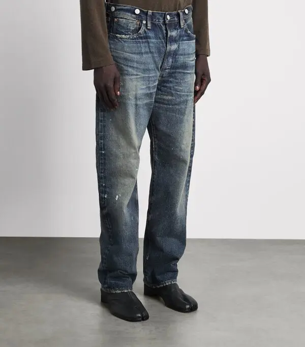 Junya Watanabe Distressed Patchwork Straight Jeans