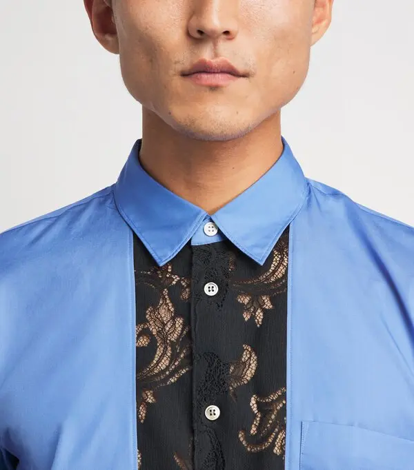 Comme Des Garçons Cotton Lace-detail Shirt