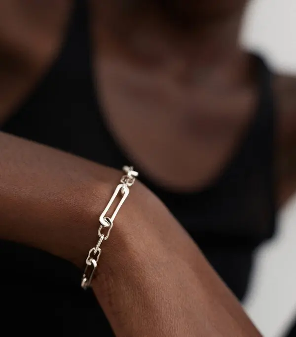 Monica Vinader Sterling Alta Duo Chain Bracelet
