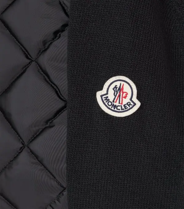 Moncler Virgin Wool Padded Quilted Cardigan