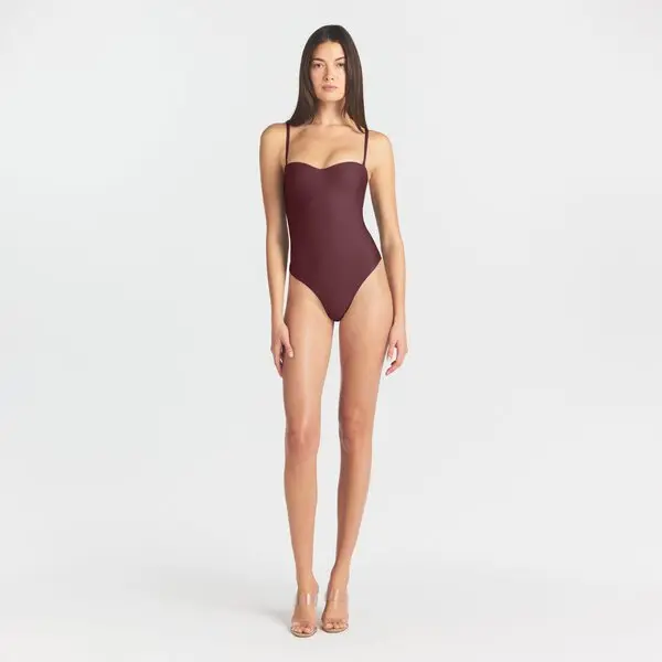 SKIMS Underwire Thong Bodysuit | Red | | Body
