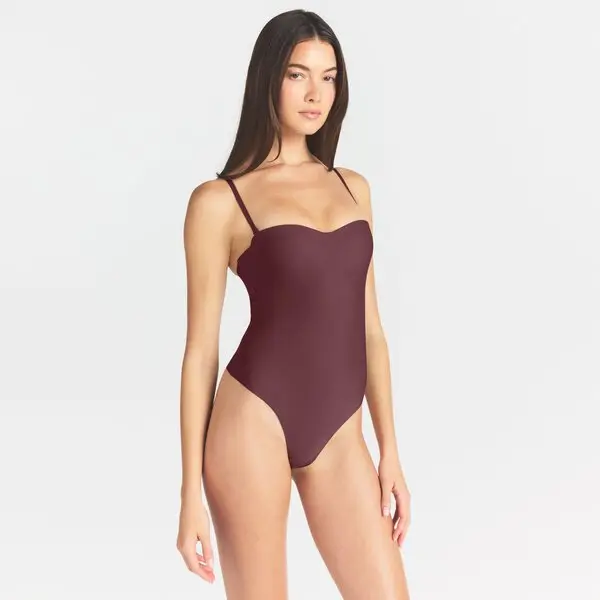 SKIMS Underwire Thong Bodysuit | Red | | Body
