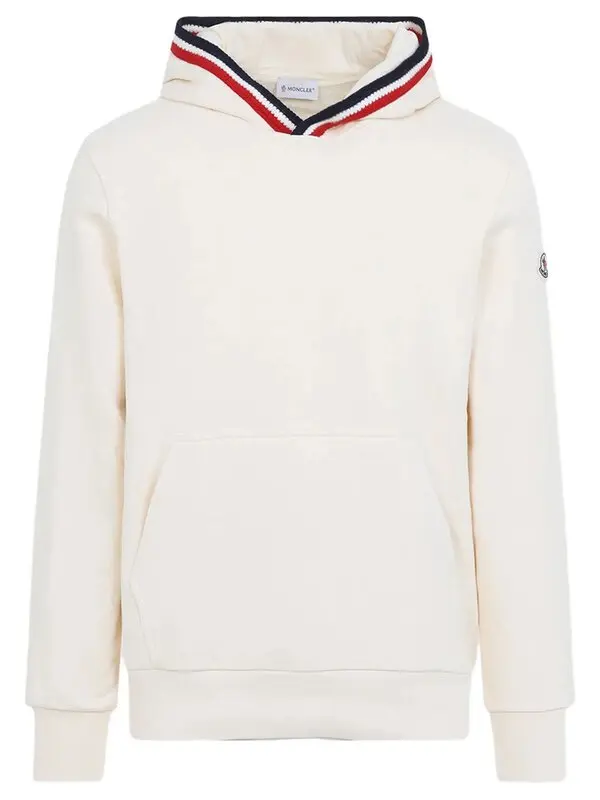 Moncler Felpa Con Cappuccio Con Profili A Righe - Multicolor